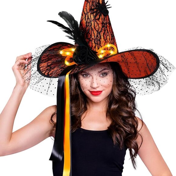 Accessories | Halloween Women With Led Lights Costume Gauze Spiders ...